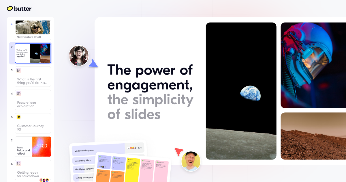 Butter Scenes | The power of engagement, the simplicity of slides
